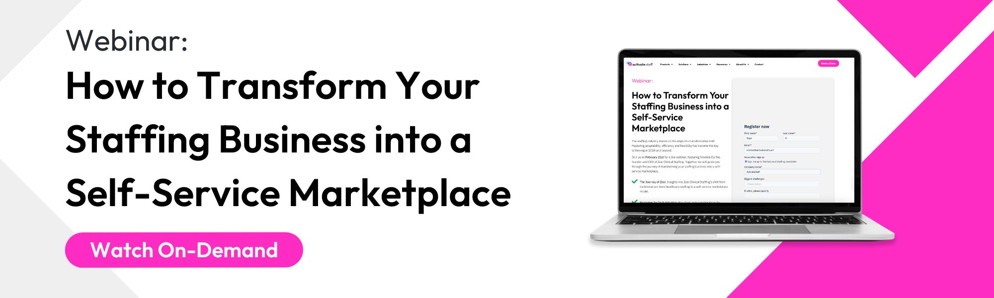ActivateStaff - Staffing Agency To Self-Service Marketplace